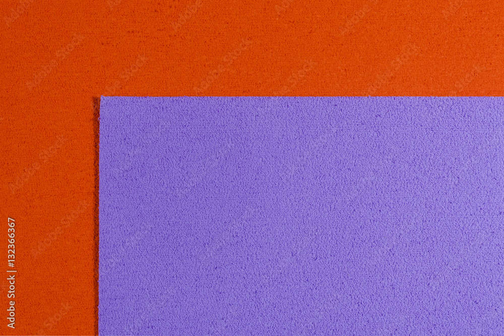 Eva foam ethylene vinyl acetate violet surface on orange sponge plush ...