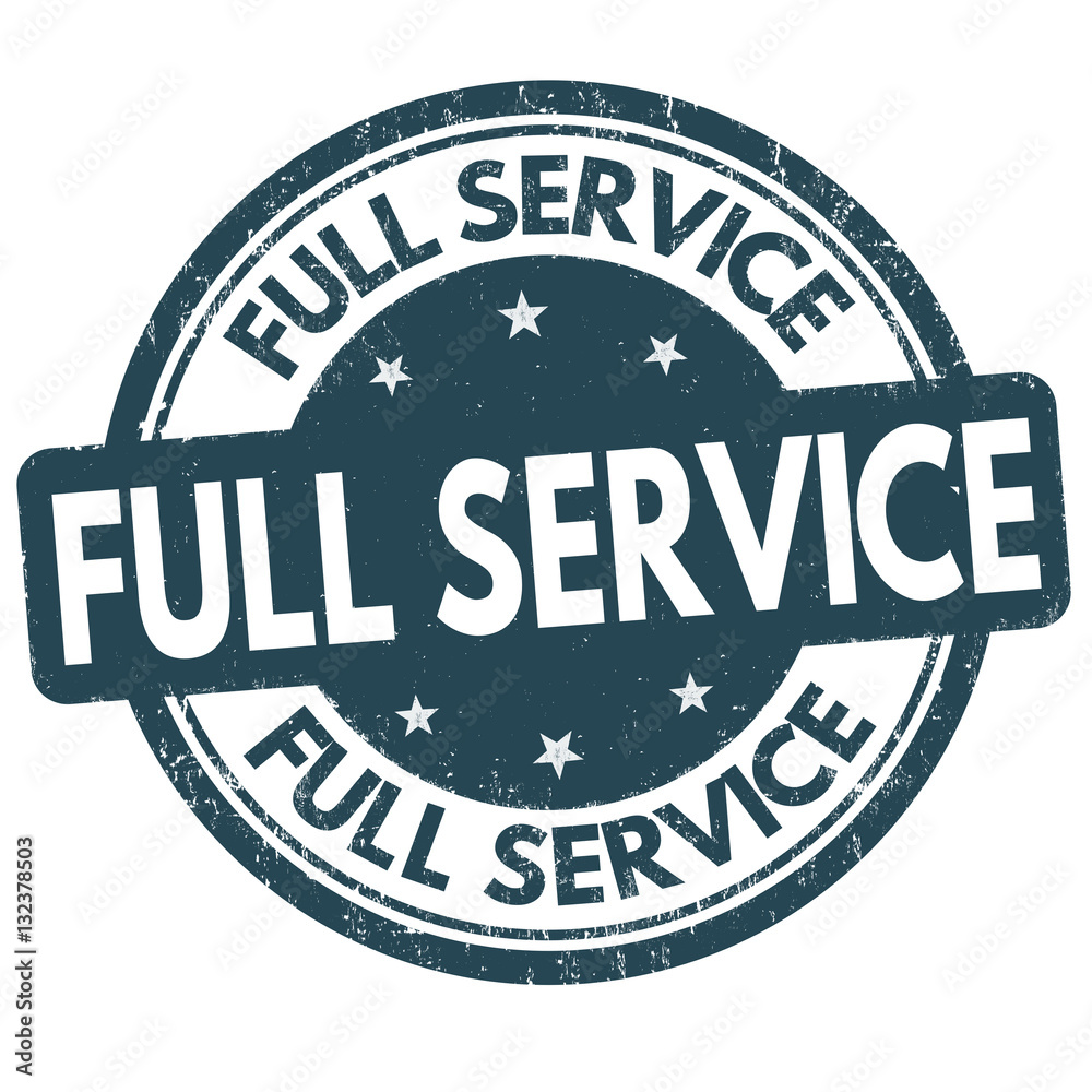 Full service sign or stamp Stock Vector | Adobe Stock