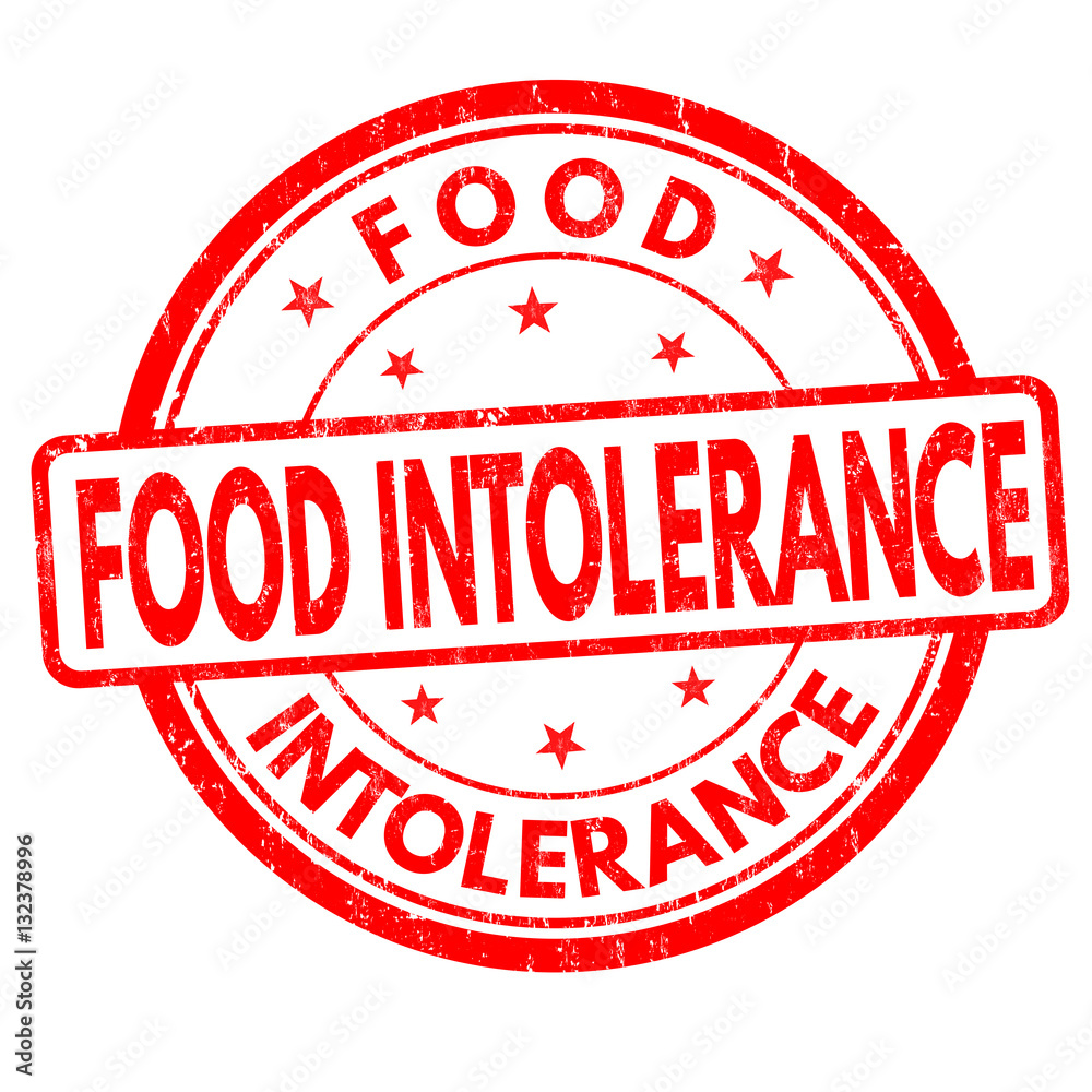 Food intolerance sign or stamp Stock Vector | Adobe Stock