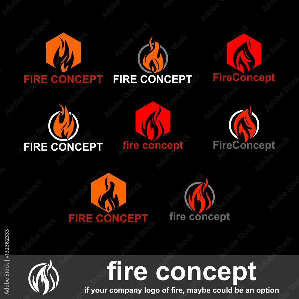 fire concept logo, image of flames Stock Vector | Adobe Stock