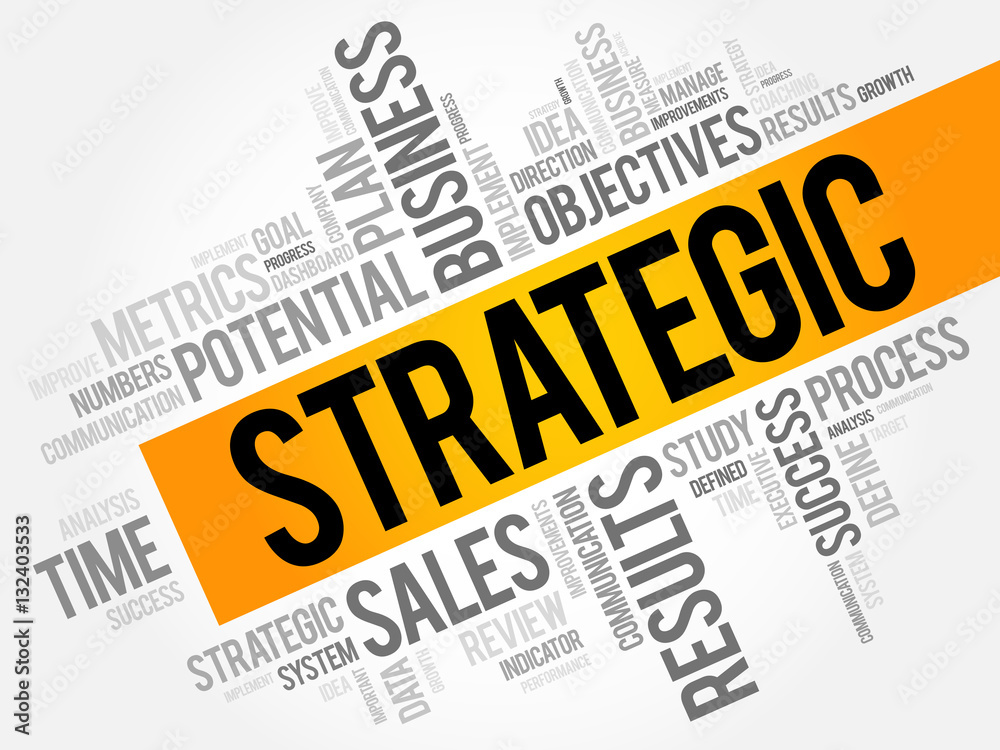 Strategic word cloud collage, business concept background Stock Vector ...