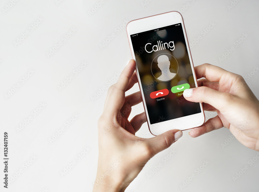 Calling Incoming Communication Connect Concept Stock Photo | Adobe Stock