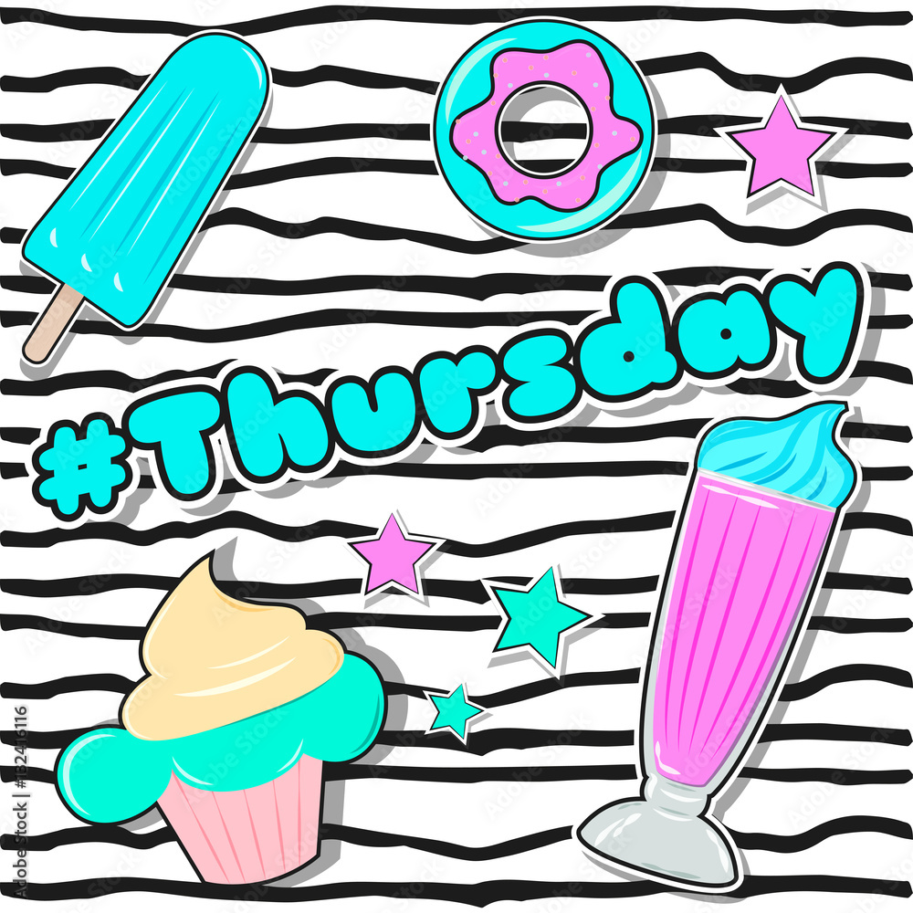 fun day of the week card, illustration in vector format Stock Vector ...