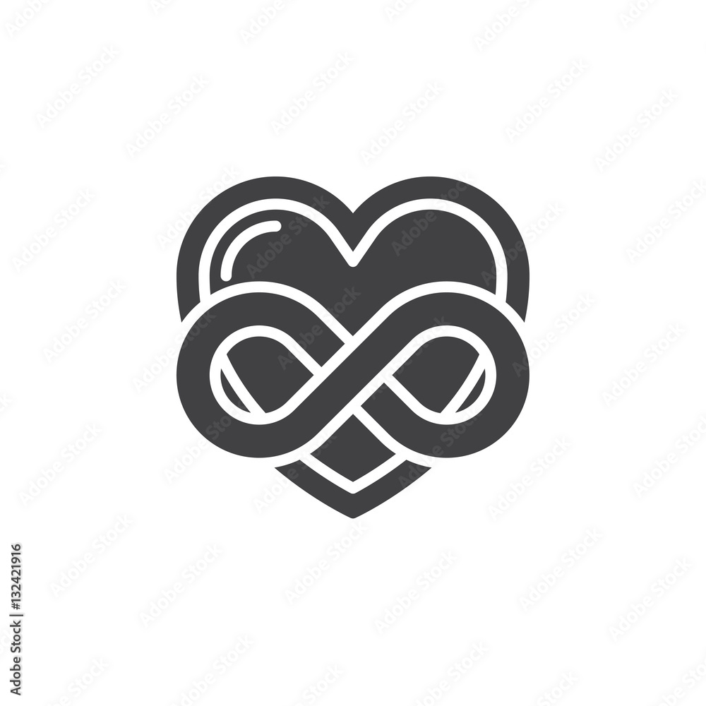 Eternal love icon vector, filled flat sign, solid pictogram isolated on ...