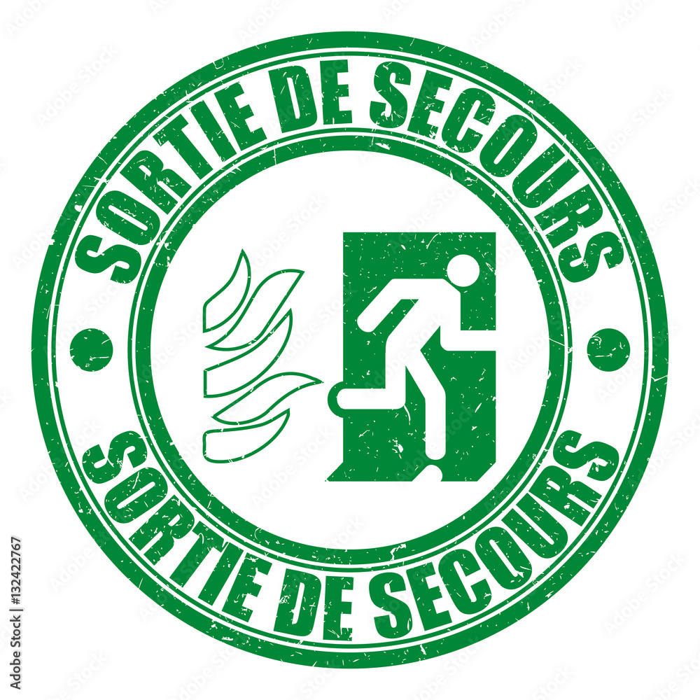 Logo sortie de secours. Stock Vector | Adobe Stock