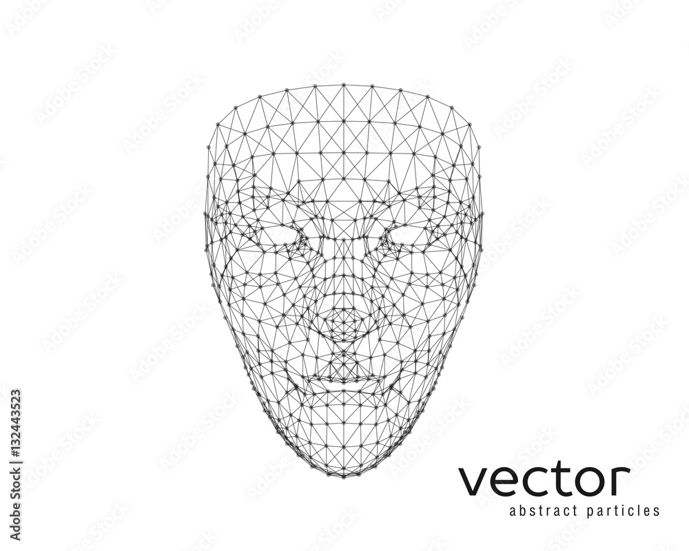 Vector illustration of human face Stock Vector | Adobe Stock