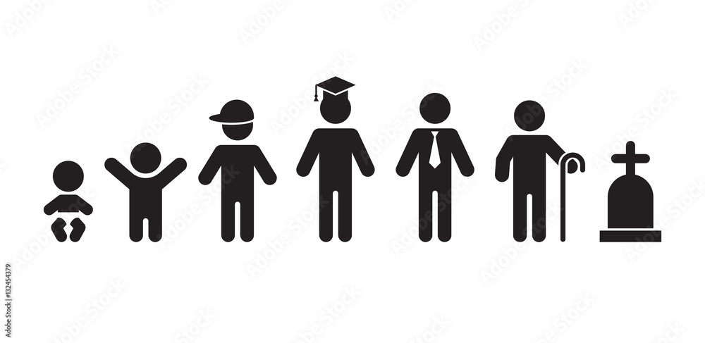 All ages flat icon Stock Vector | Adobe Stock