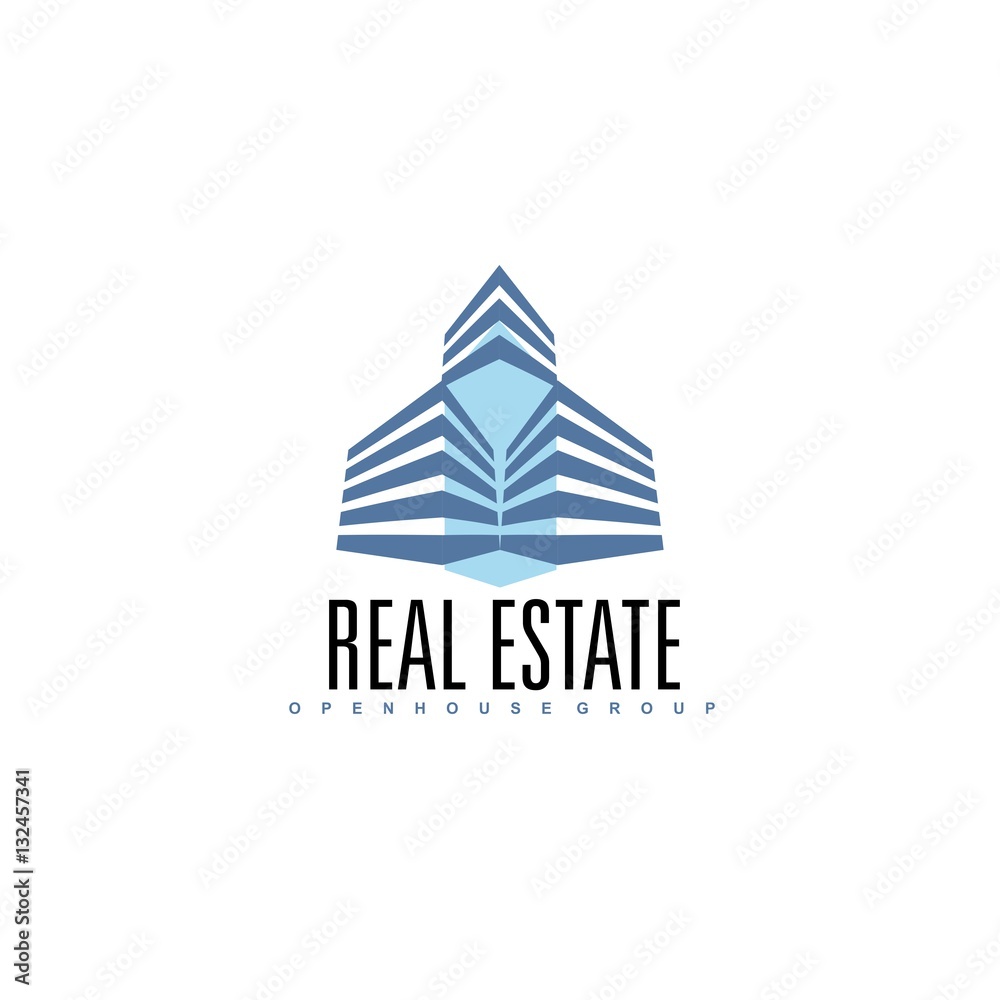 Vettoriale Stock Logo template real estate, apartment, condo, house ...