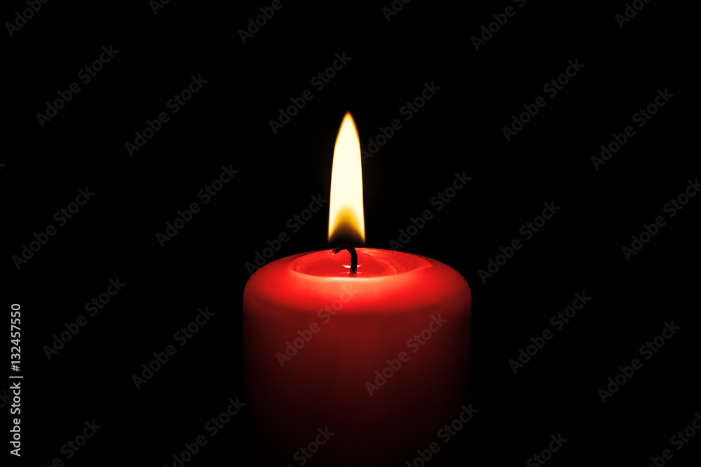 red candle light composition different rituals on the black background ...