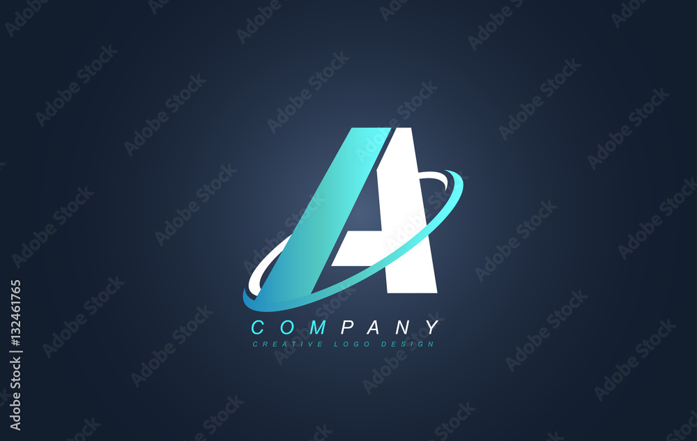 Letter A blue white logo icon design Stock Vector | Adobe Stock