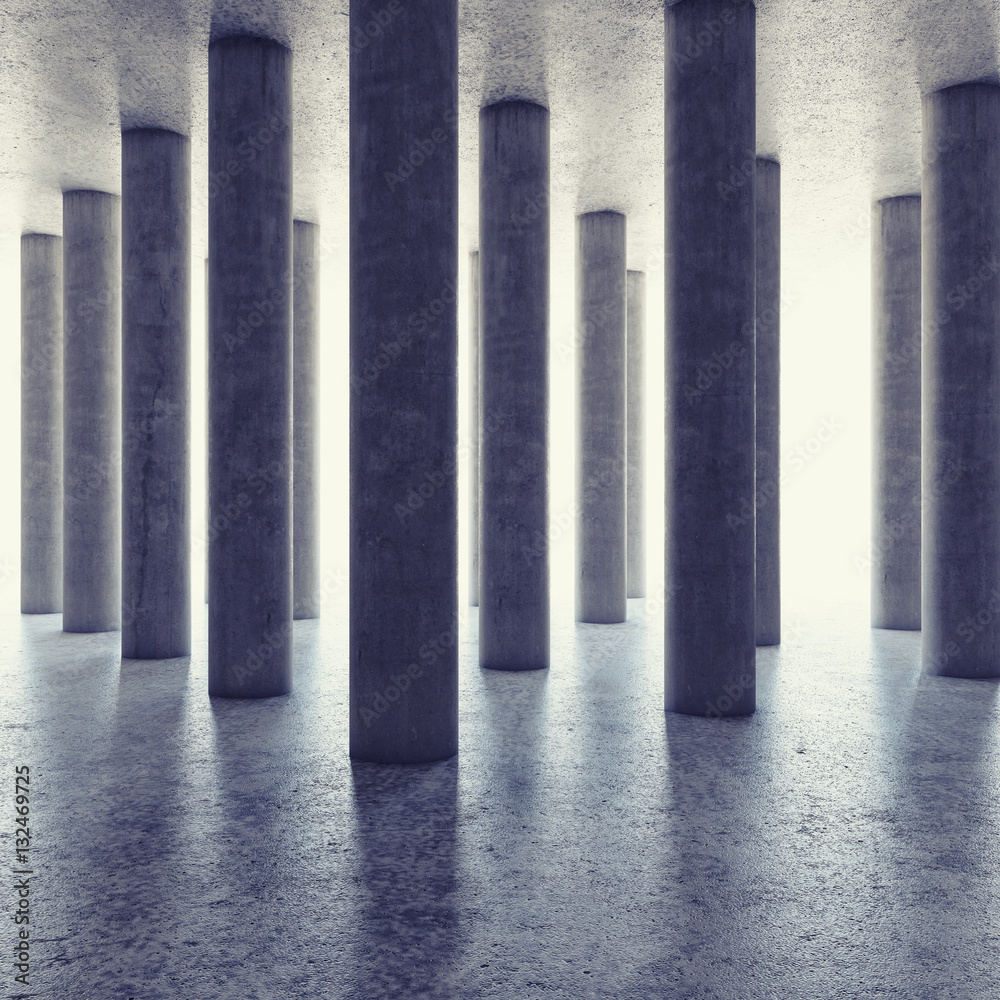 Design of large hall with columns Stock Illustration | Adobe Stock