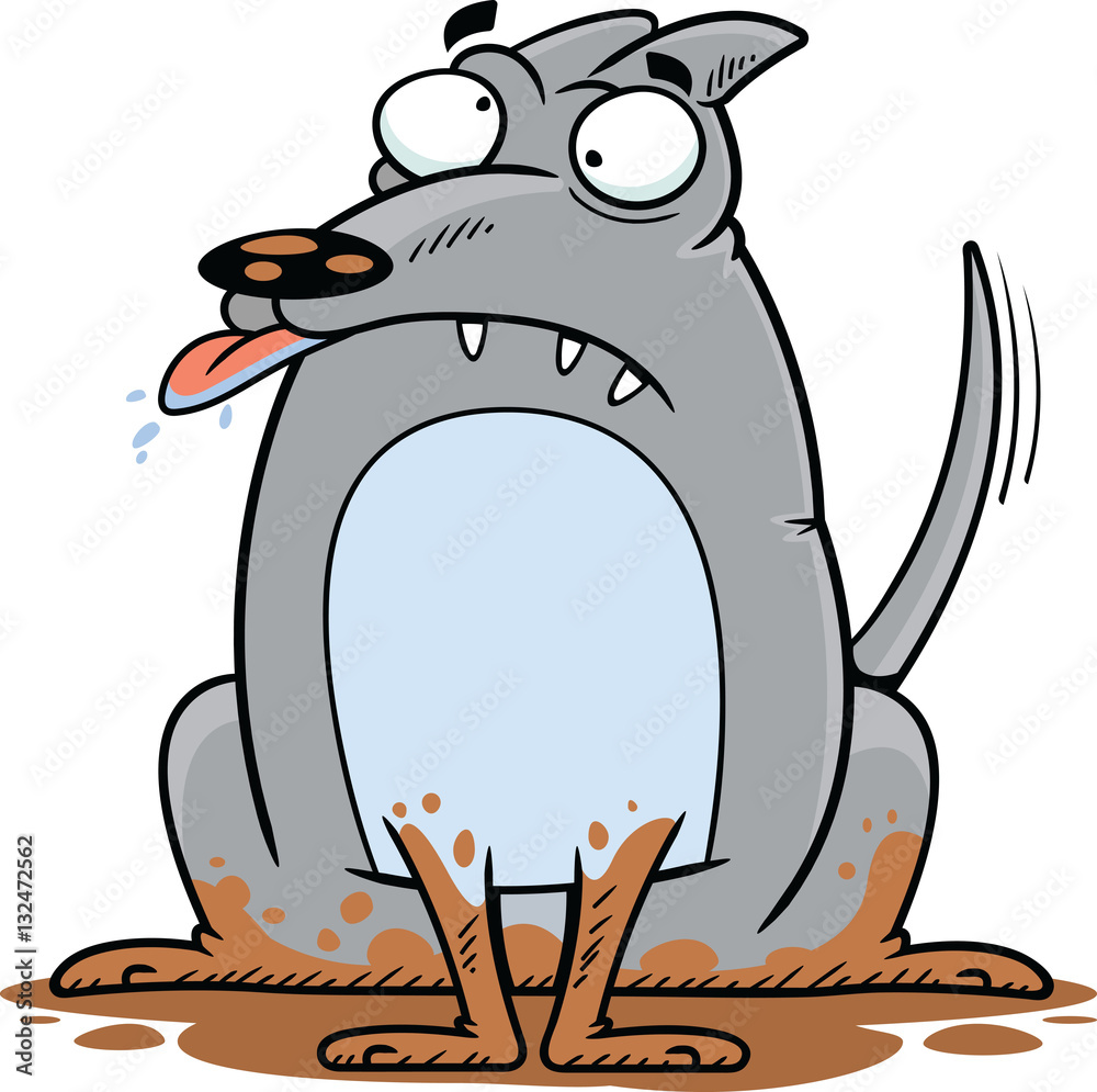 Cartoon Silly Dog Stock Vector | Adobe Stock