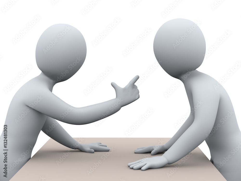 3d people dispute and arguments Stock Illustration | Adobe Stock