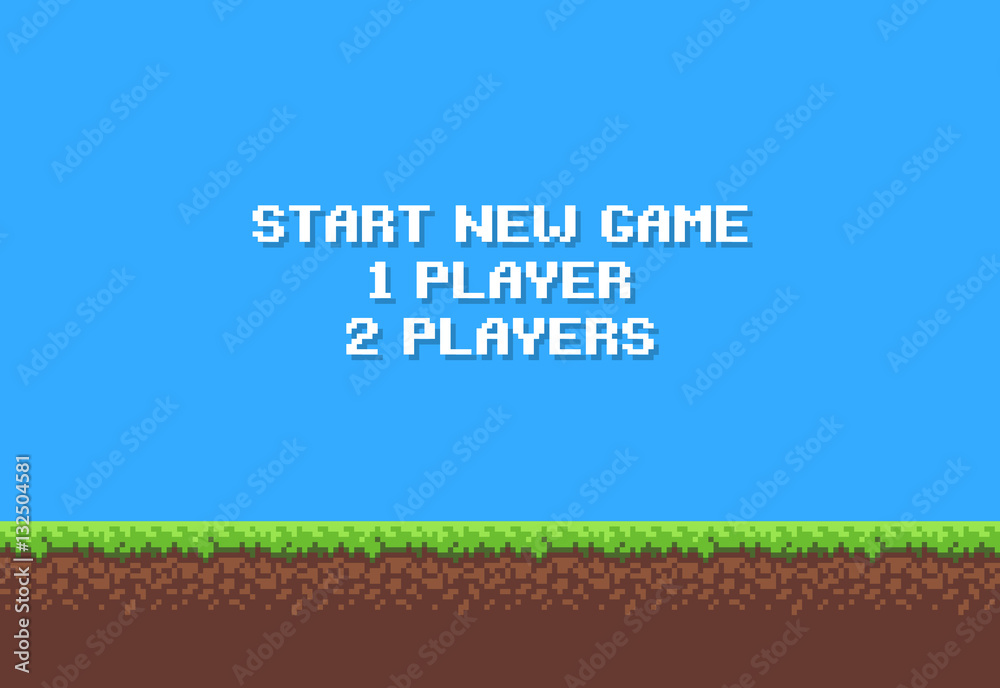 Pixel Game Background Stock Vector | Adobe Stock