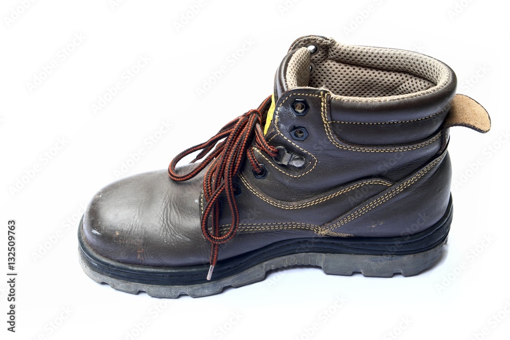 Safety shoe on white background Stock Photo | Adobe Stock