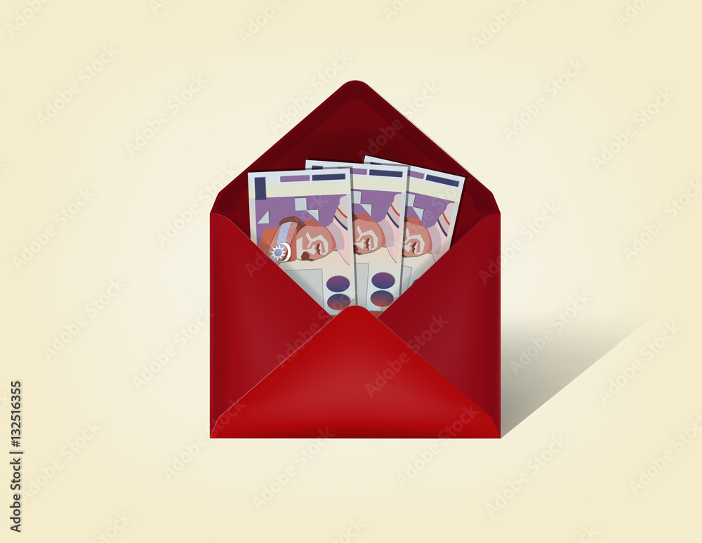 beautiful realistic illustration vector of malaysian ringgit money cash ...