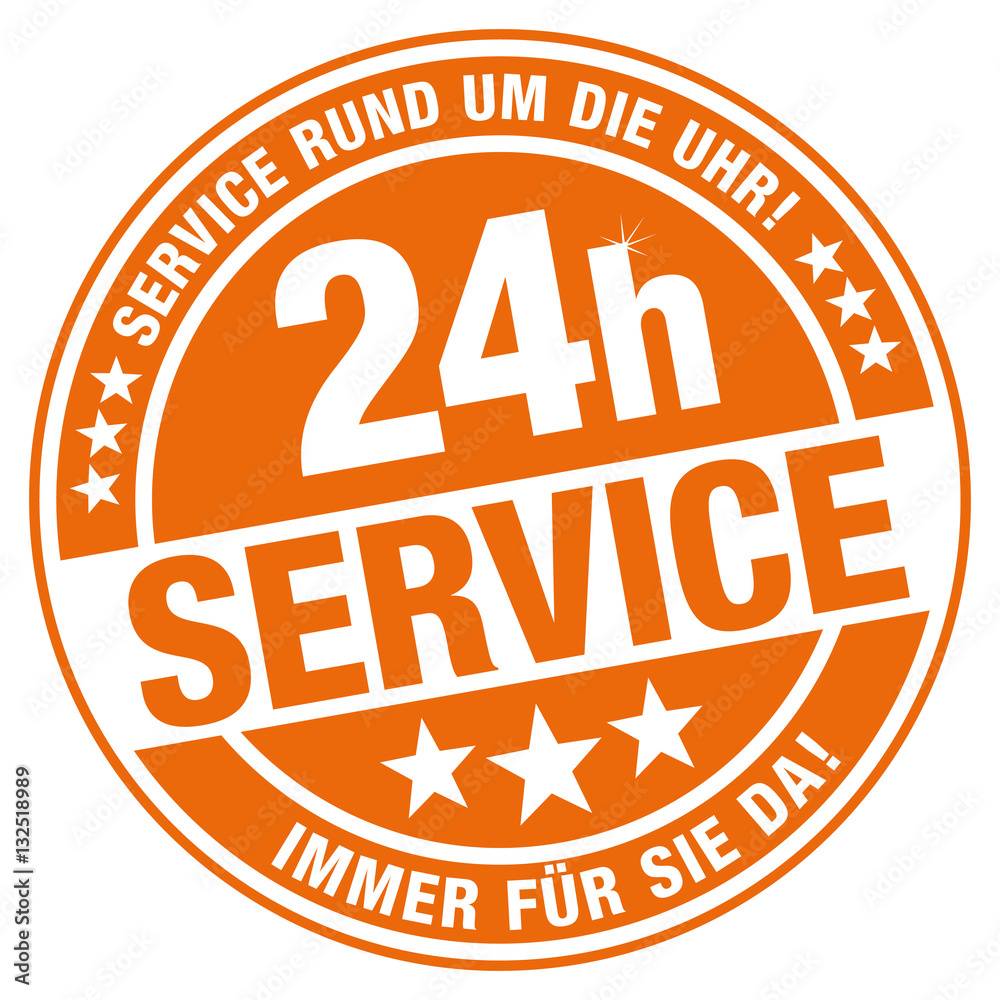 Vettoriale Stock 24h Service - Service rund um die Uhr! Immer für Sie ...