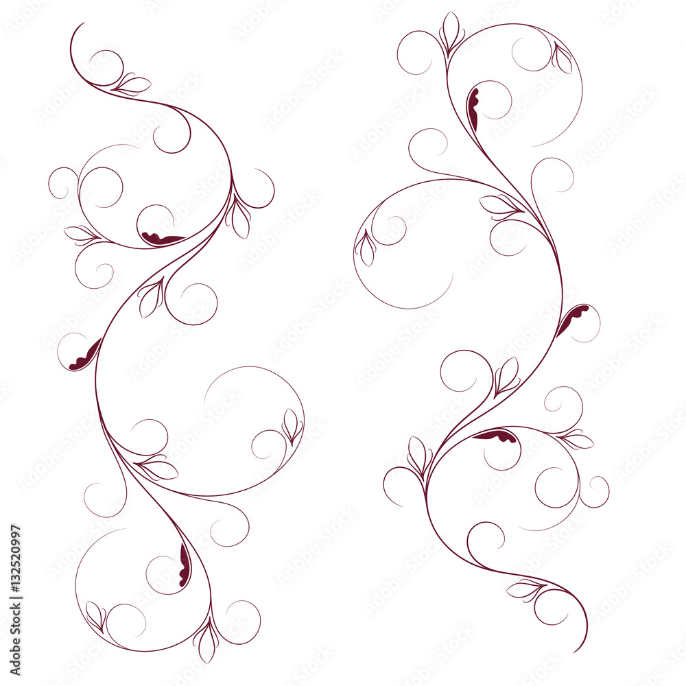 Swirls Vector Border