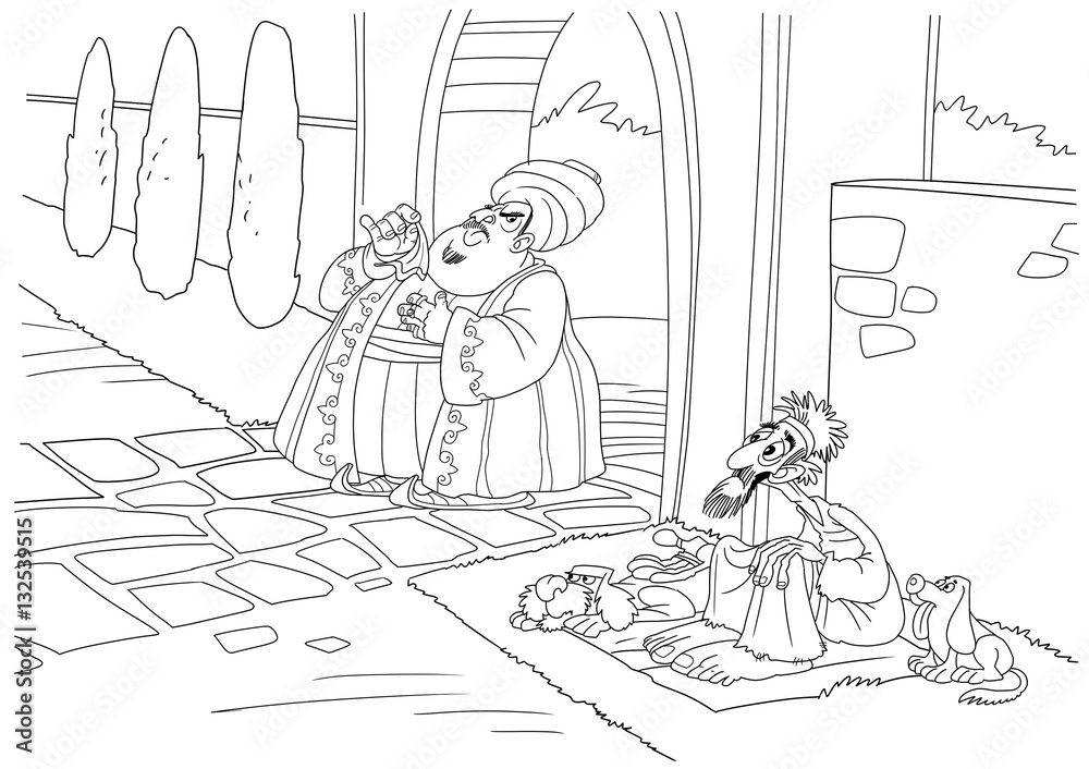 The parable of the rich man and Lazarus Stock Illustration | Adobe Stock