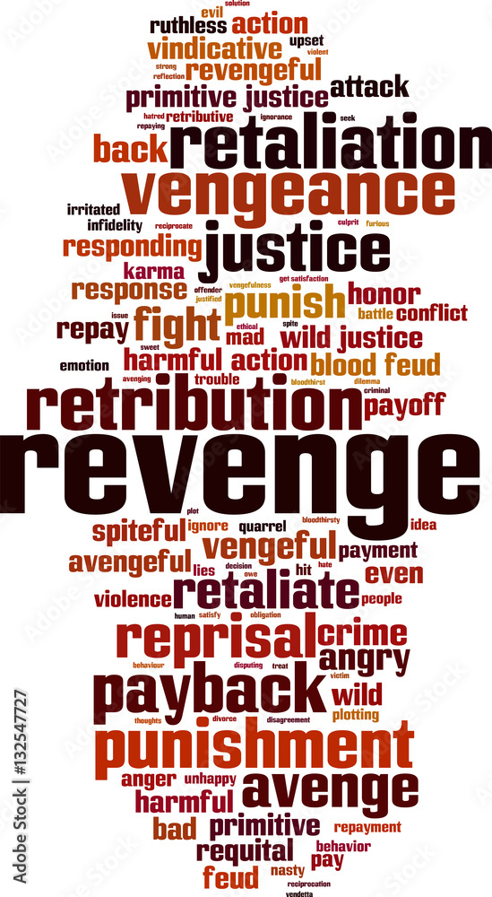 Revenge word cloud concept. Vector illustration Stock Vector | Adobe Stock