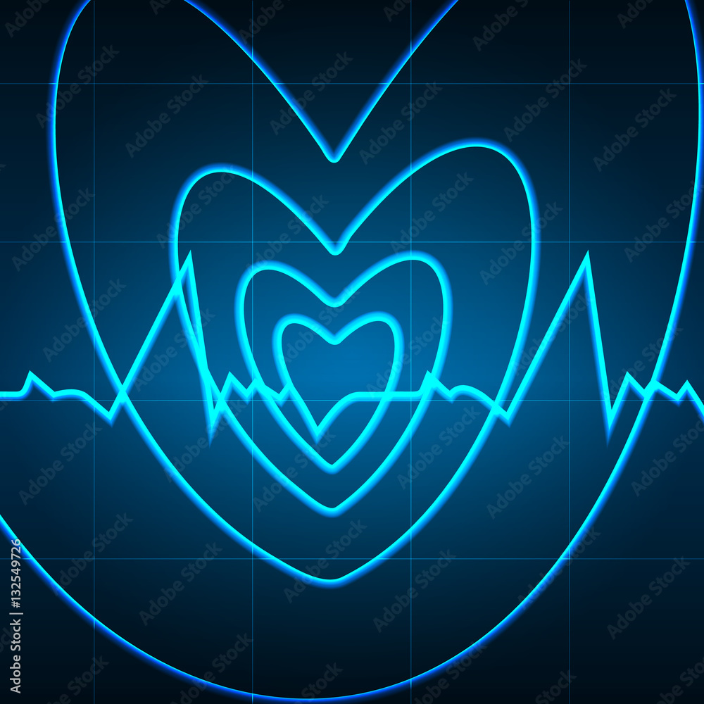 Vector illustration. Heart of the spiral in the background of the ...
