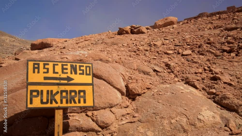 PUKARA DE QUITOR RUINS, ATACA DESERT, CHILE This ancient (pre-Inca ...