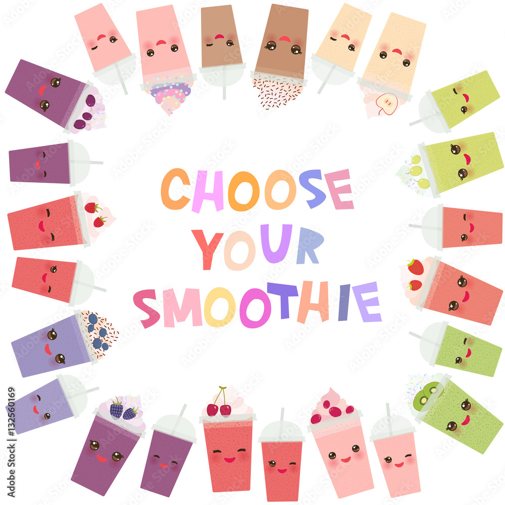 Round frame for your text. Choose your smoothies blueberry kiwi ...