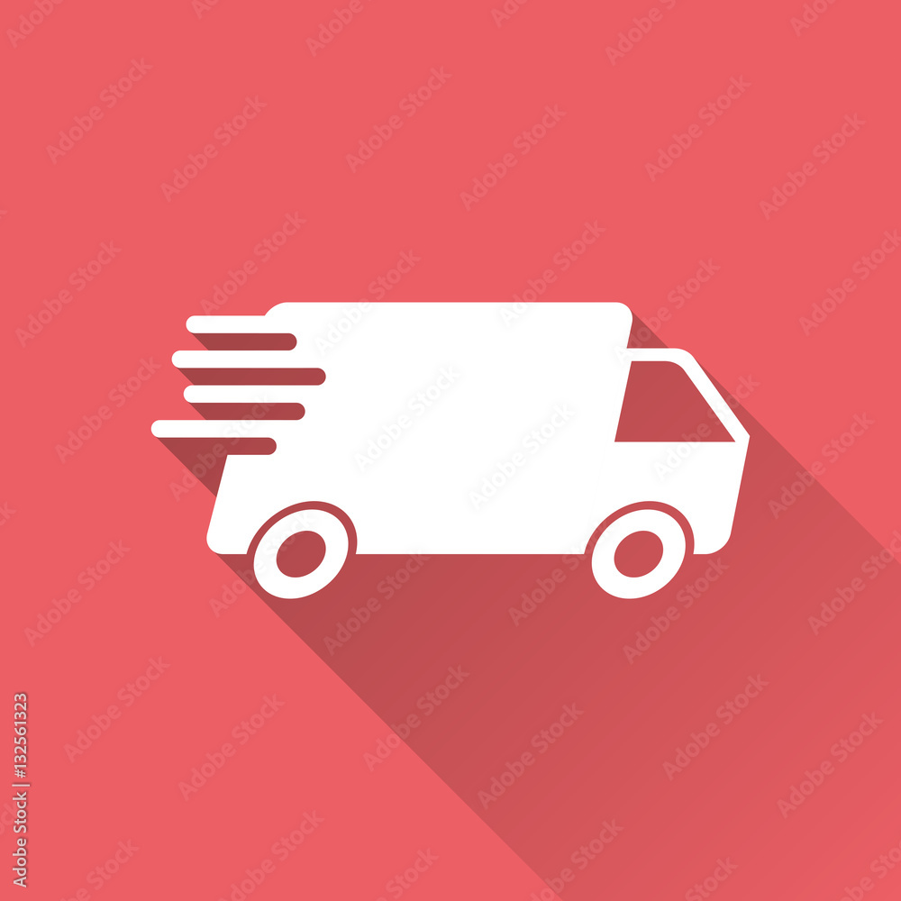 Red Delivery Truck Vector
