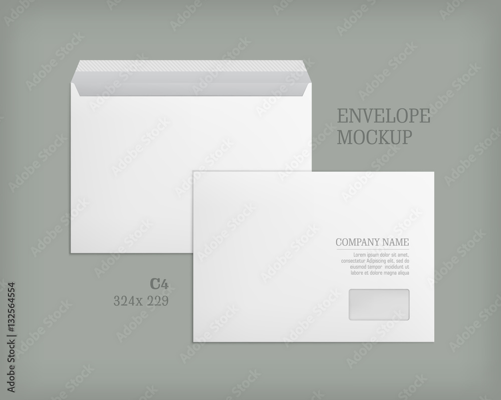 Open and closed white empty envelopes for letters and documents. Paper ...