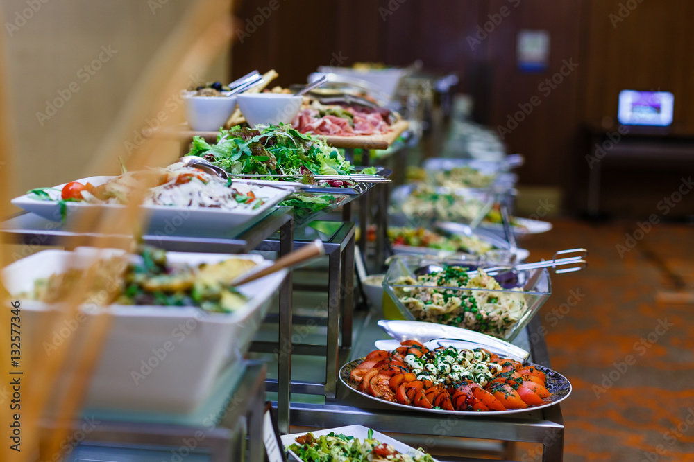buffet table food Stock Photo | Adobe Stock
