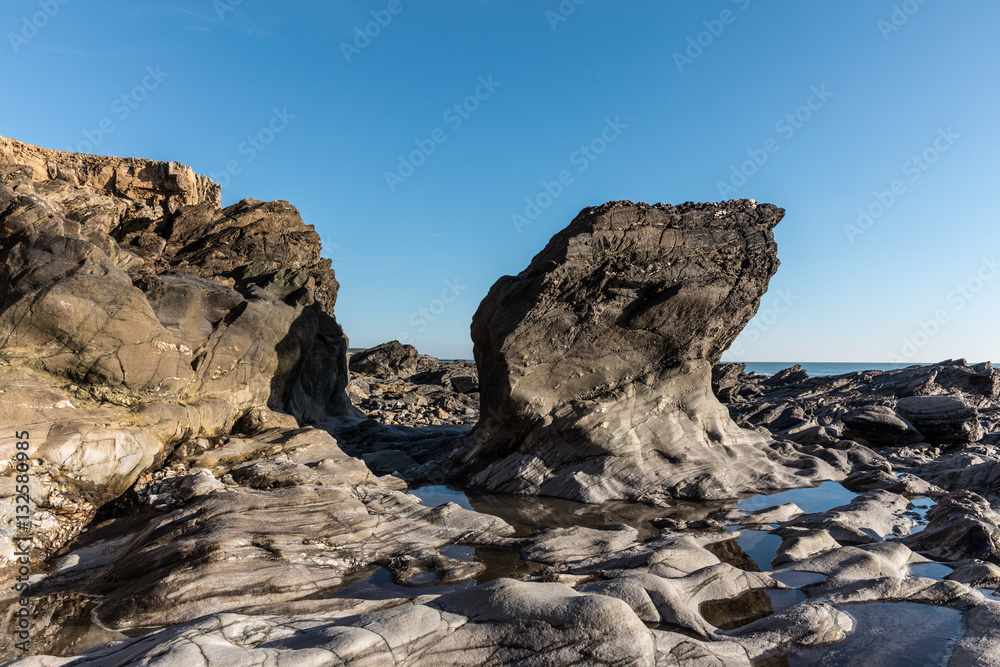 Formation rocheuse à la pointe du Payré (Vendée, France) Photos | Adobe ...