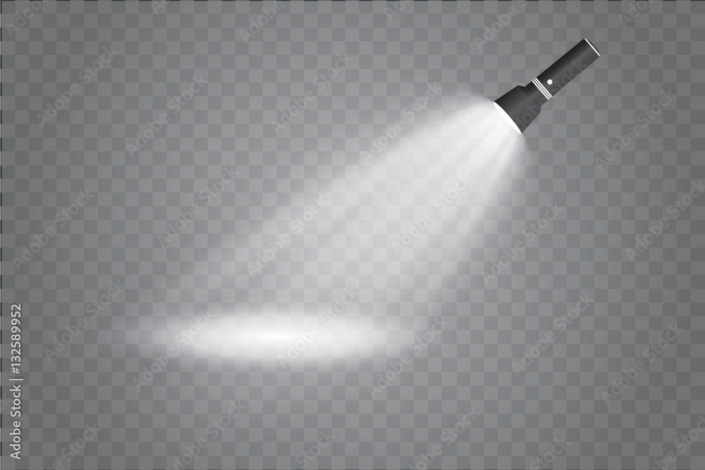 flashlight on a transparent background Stock Vector | Adobe Stock