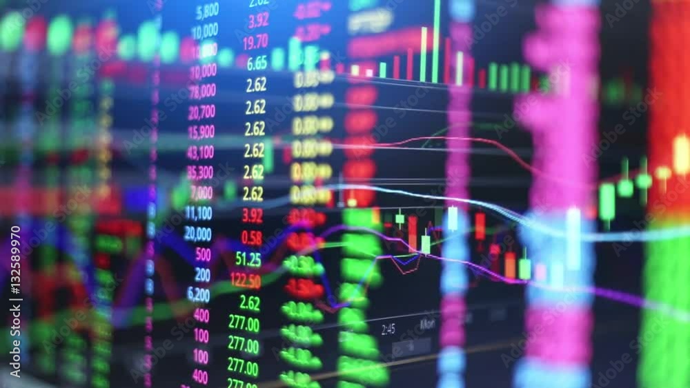 Infinite Flow Charts of candle stick and indicator background business ...