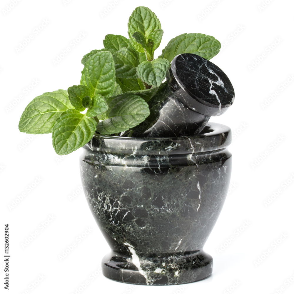 Marble stone mortar and pestle isolated on white background cuto Stock ...