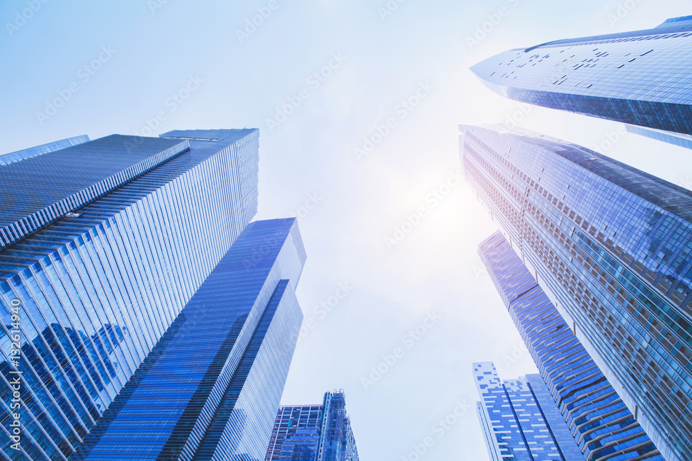 futuristic high tech background, perspective of business office modern ...