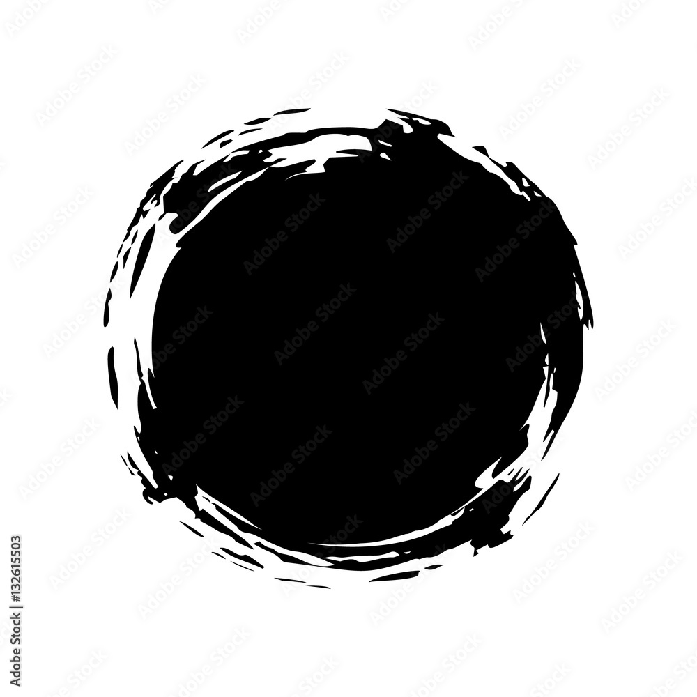 Hand painted ink blob. Stock Vector | Adobe Stock