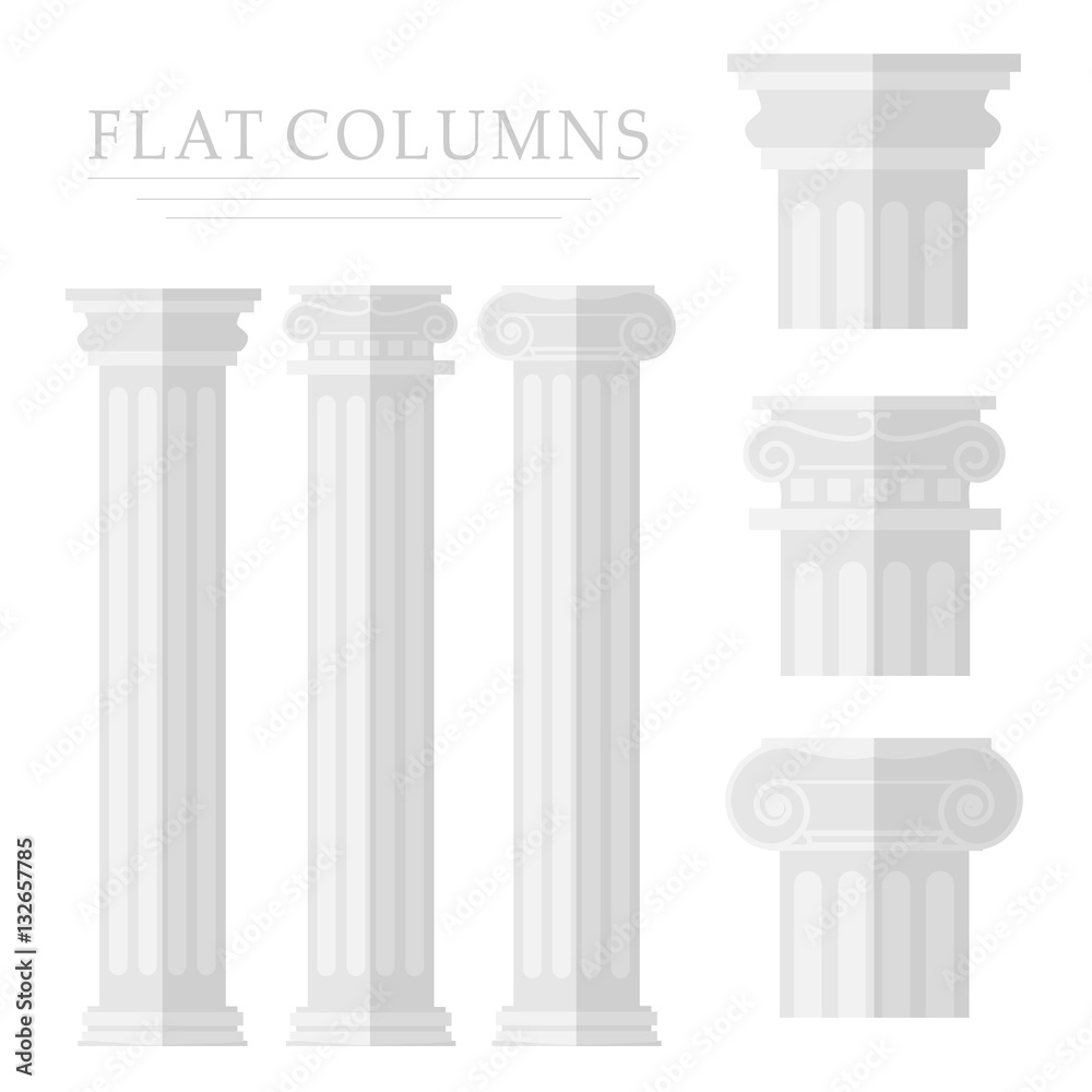 Roman column on a white background Stock Vector | Adobe Stock