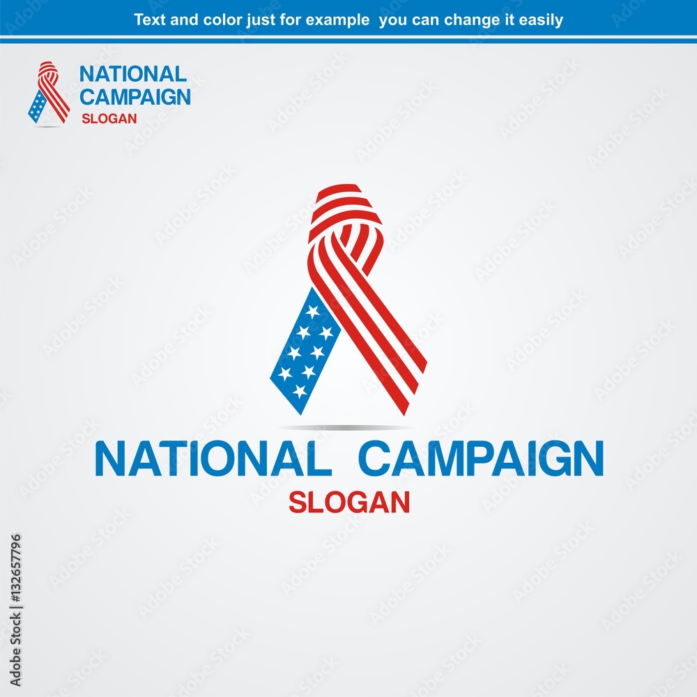 National Campaign Logo Stock Vector | Adobe Stock
