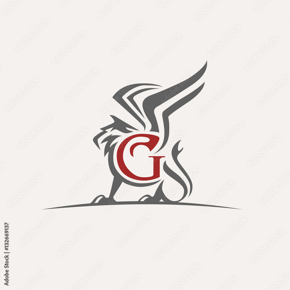griffin vector logo Stock Vector | Adobe Stock