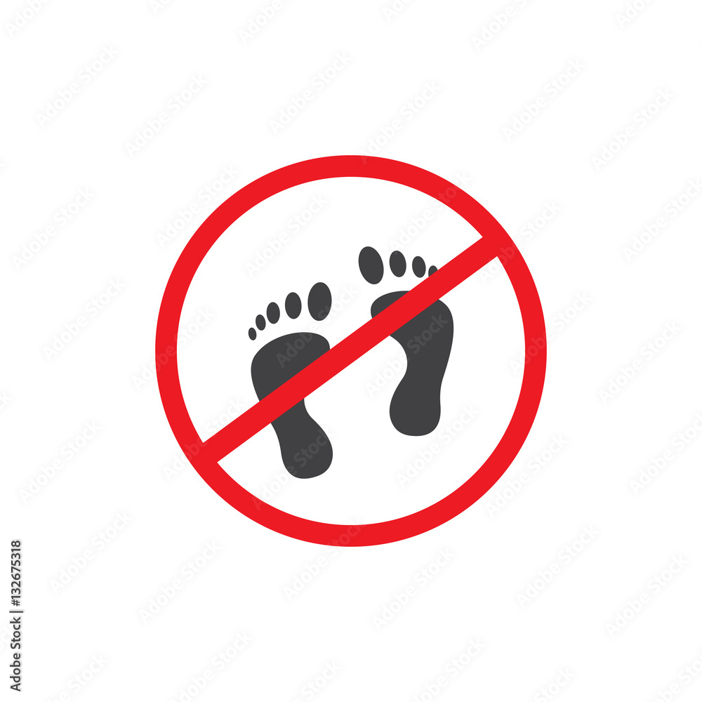 Not Walk icon vector de Stock | Adobe Stock