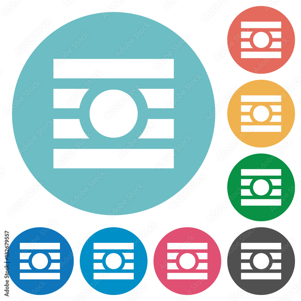 Text wrap around objects flat round icons Stock Vector | Adobe Stock