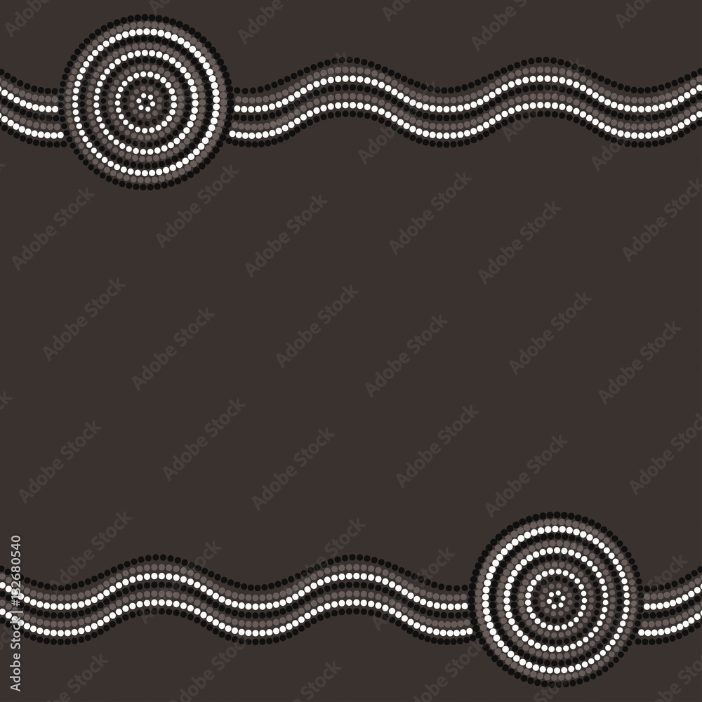 Australian Aboriginal art background in vector format. Stock Vector ...