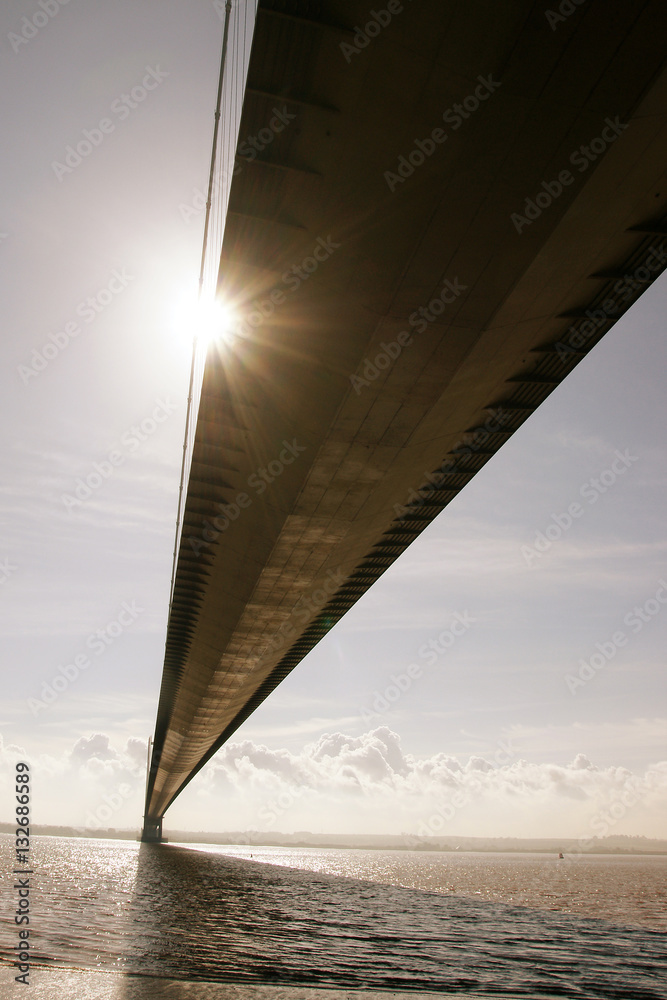 Humber Bridge, Single span Suspension Bridge across the Humber estuary ...