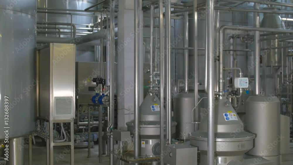 Modern water treatment cleaning equipment. Polluted water cleaning ...