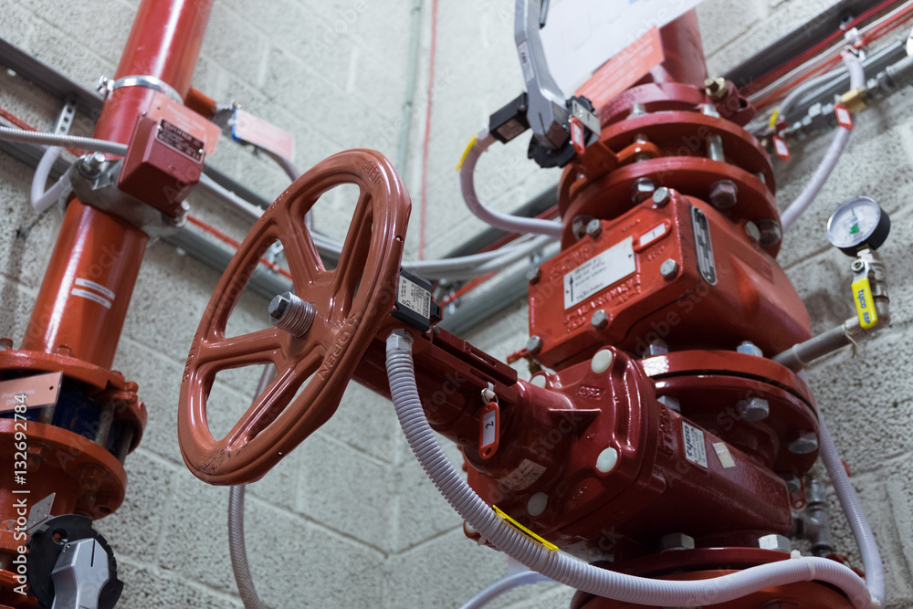 Fire pump station valve Stock Photo | Adobe Stock