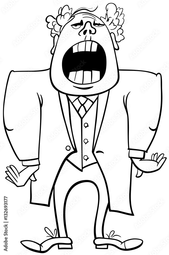 opera singer coloring page Stock Vector | Adobe Stock