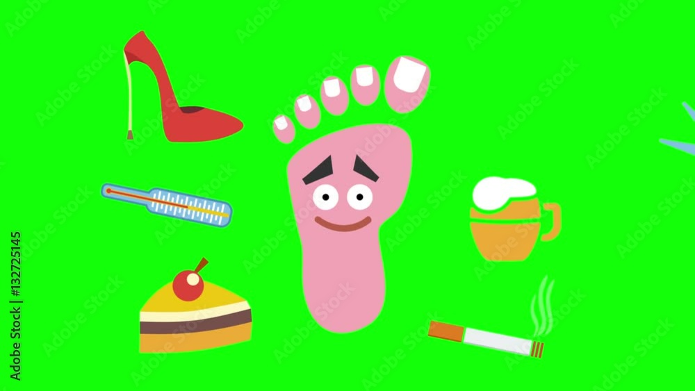 Foot podiatry medical infographic concept. Human feet anatomy and bad ...