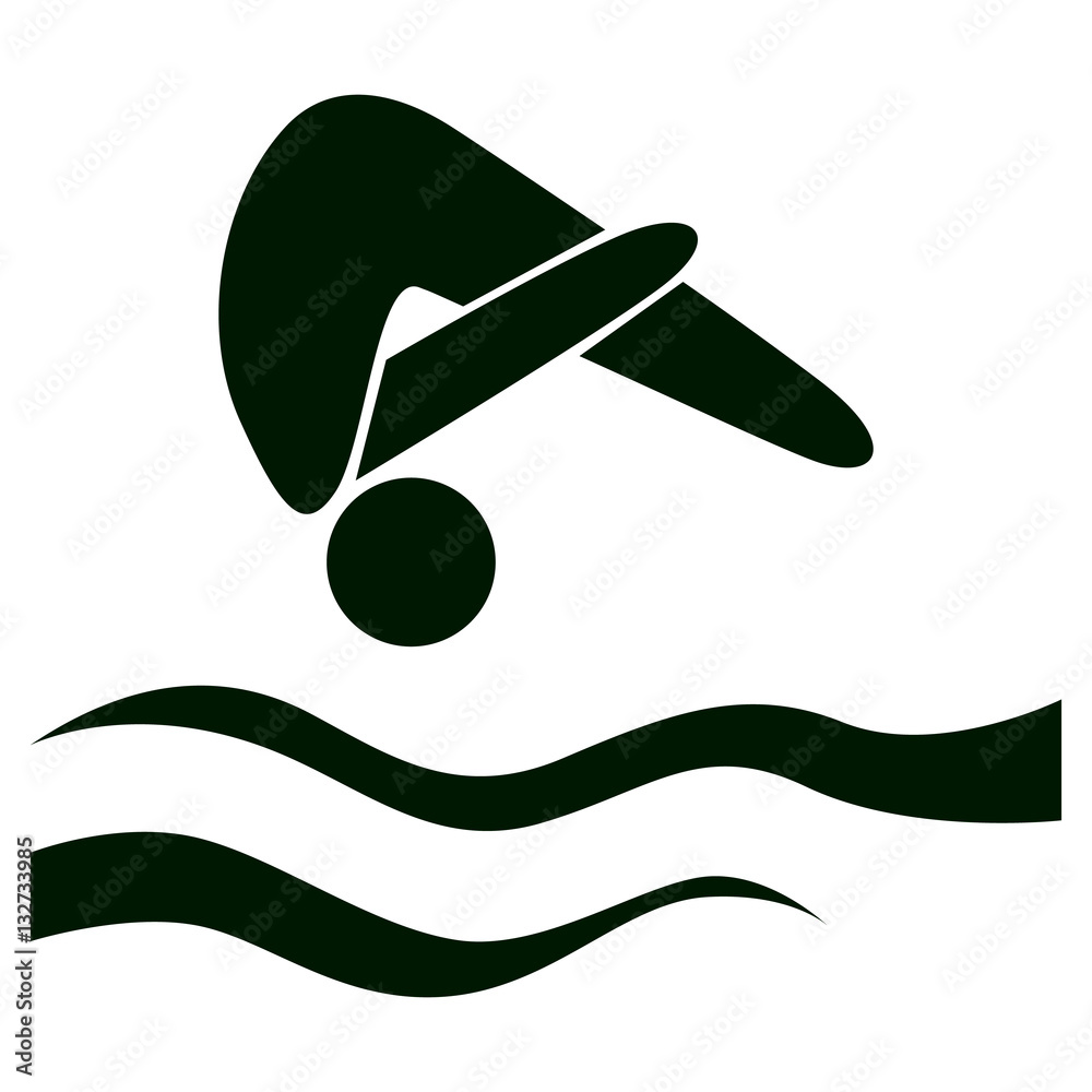 Isolted swimming icon on white background. Olympic games. Stock Vector ...