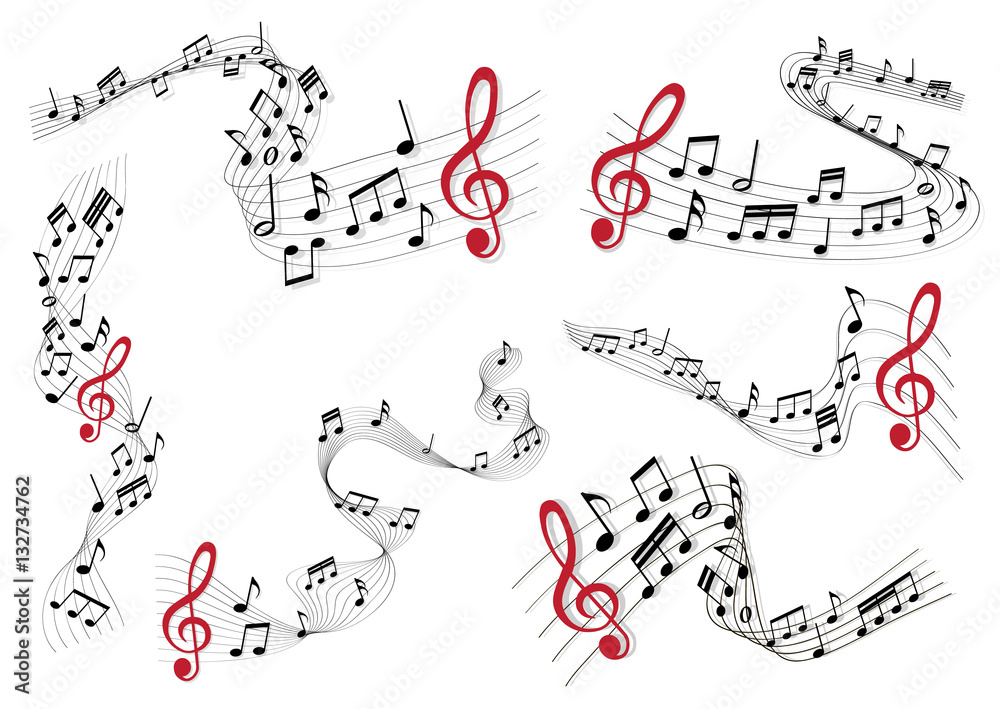 Musiknoten Stock-Vektorgrafik | Adobe Stock