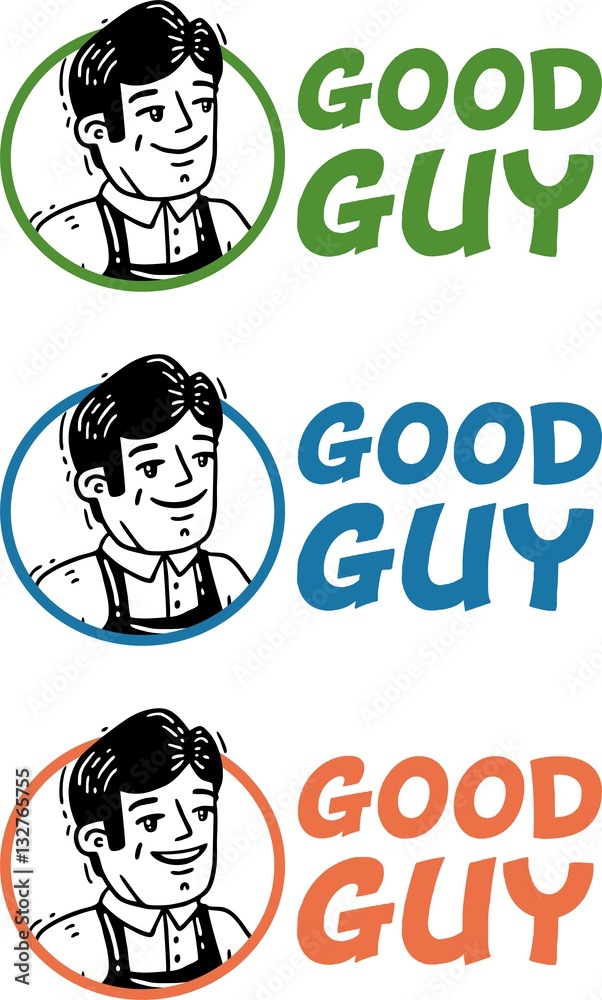 good guy set of logo Stock Vector | Adobe Stock